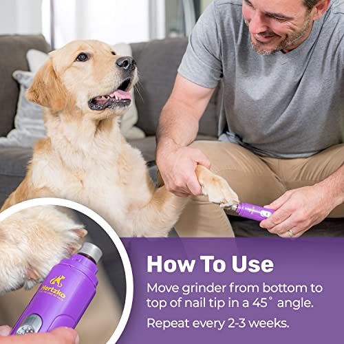 Hertzko Electric Nail Grinder for Dogs & Cats โ Rechargeable Dog Nail Trimmer & Clippers, Professional Pet Grooming Kit with USB Wire for Small & Large Dogs