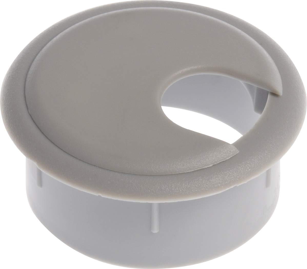 Hillman 59338 Computer Desk Grey Grommet with Cap, 1-3/4-Inch Hole Diameter, 2-Pack, Gray