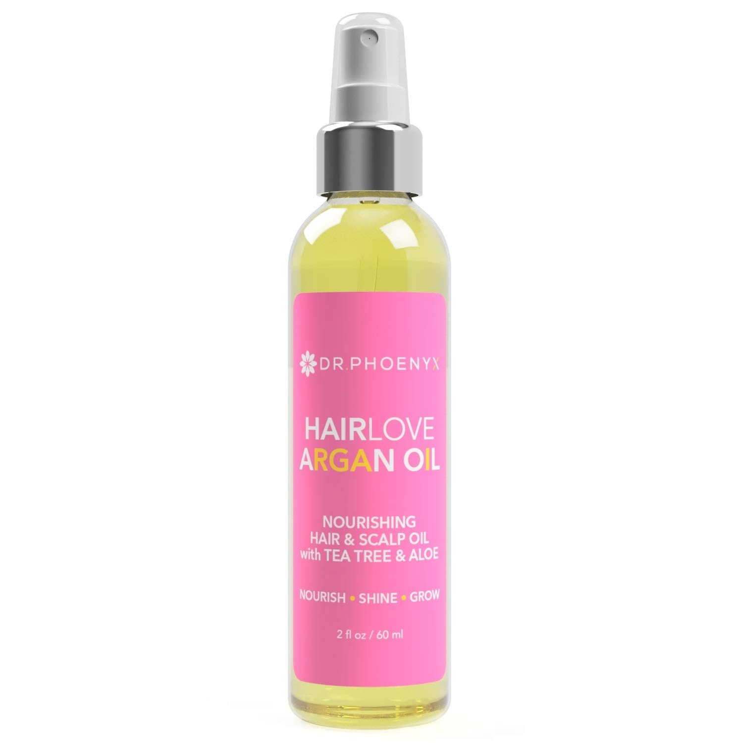 DR. PHOENYX HairLove Argan Oil - Nourishing Hair Oil and Scalp Oil Treatment with Tea Tree Oil, Coconut Oil, Jojoba Oil, Peppermint Oil, Hair Vitamin E, Rosemary Oil - 2.25 fl oz