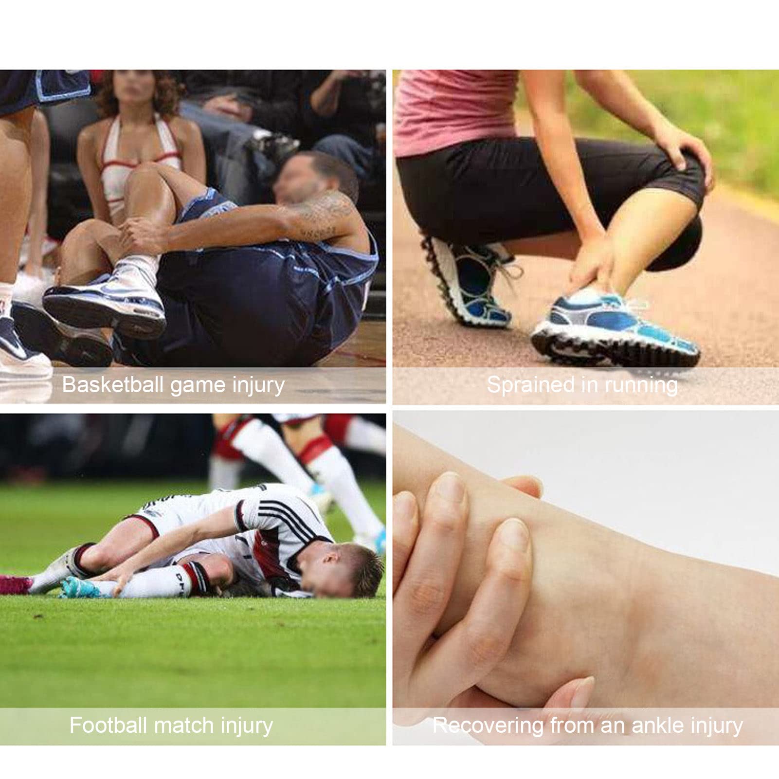Ankle Support, Ankle Brace Breathable Compression Ankle Support Wrap for Injury Recovery (M)
