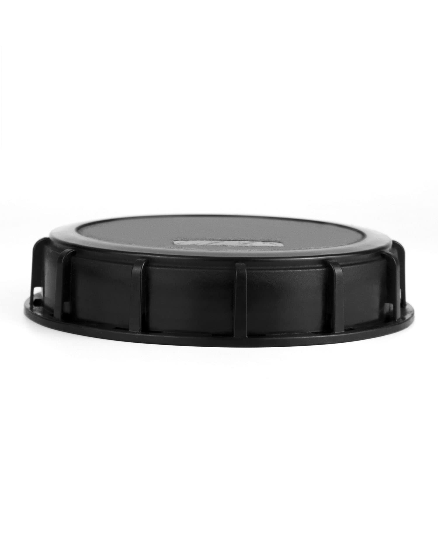 QWORK Black 6" Solid Cap Compatible with Mauser IBC Tote - High Density Polyethylene (HDPE) - Industrial-Grade Secure Seal - Resistant to Impact and Harsh Chemicals