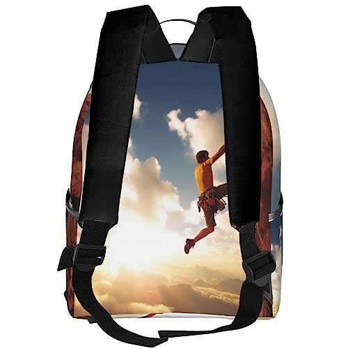 BAFAFA Rock Climbing Sports Printed Travel Backpack Business Work Bag Computer Bag Outdoor Sports Rucksack