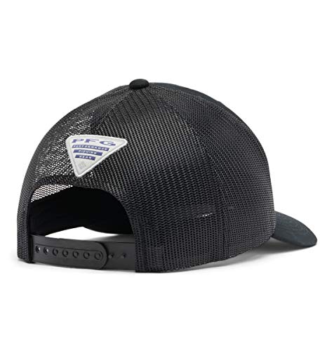 Columbia Standard PFG Hooks Mesh Snap Back-High Crown, Black, One Size