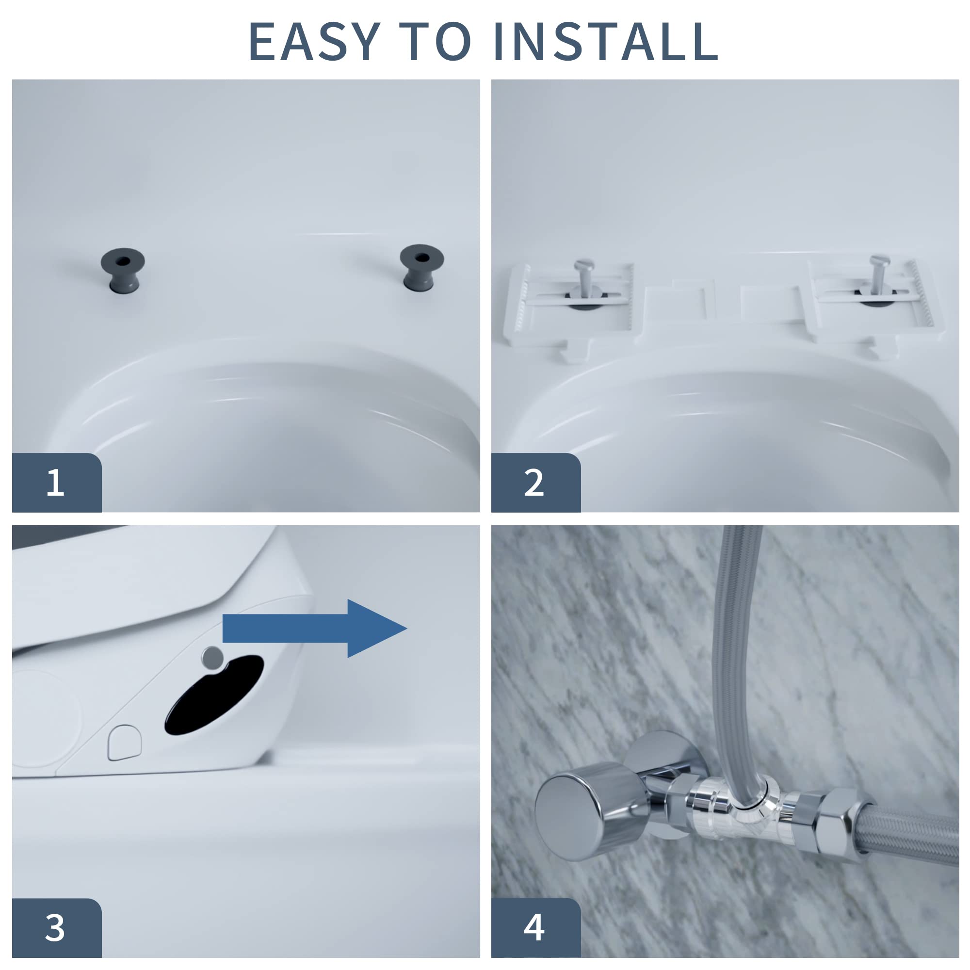 Bejoan Bidet Toilet Seat Electronic X3, Endless Warm Water, Heated Smart Bidet Seat with Warm Air Dryer, Deodorizer, Nightlight, Prewetting, Remote Control, Self Cleaning, White - Elongated