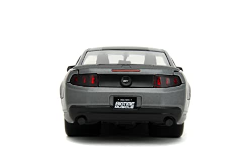 Big Time Muscle 1:24 2010 Ford Mustang GT Die-Cast Car, Toys for Kids and Adults(Charcoal Grey)