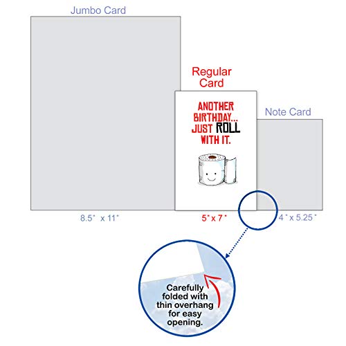 The Best Card Company - 1 Pun Birthday Card Funny - Hilarious Bday Puns, Notecard with Envelope - Birthday Puns - Roll C6119CBDG