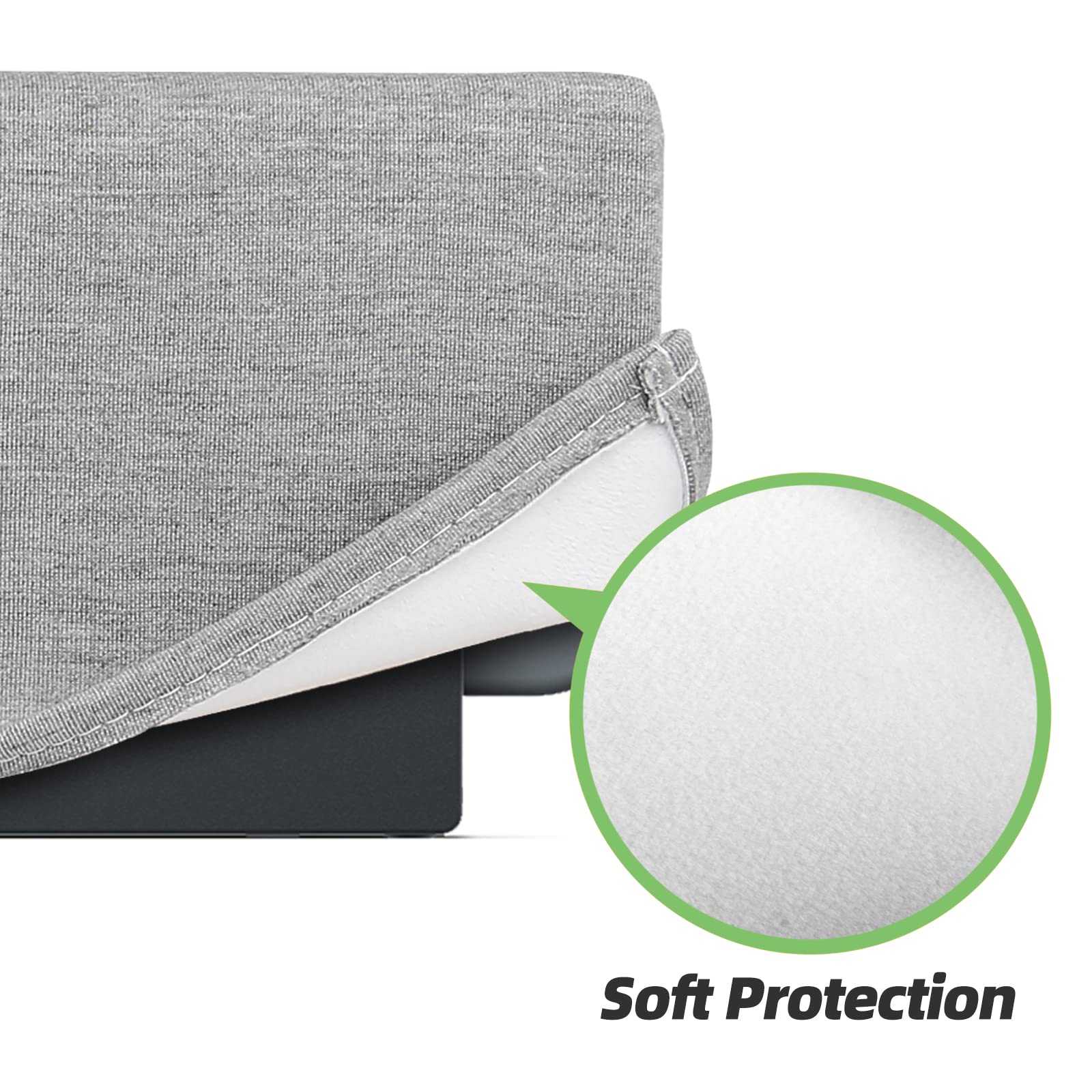 Dust Cover for Nintendo Switch & Switch OLED Dust Protector Custom Designed Water Proof for Nintendo Switch & Switch OLED Thick Fabric Precision Cut Easy Access Cable Port (Grey)