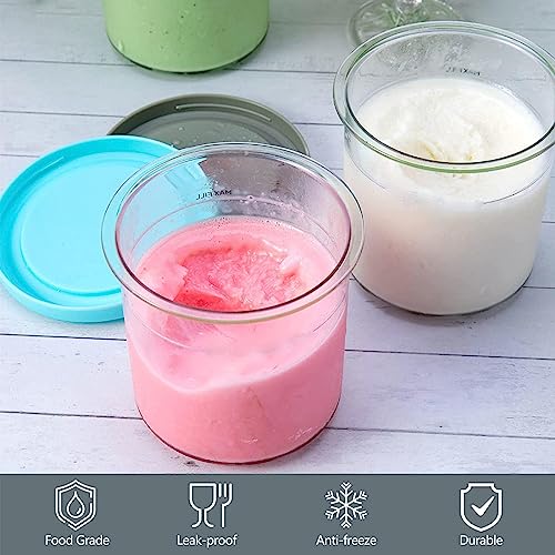 Creami Deluxe Pints, for Ninja Creami Pints and Lids, Creami Deluxe Airtight and Leaf-Proof for NC301 NC300 NC299AM Series Ice Cream Maker