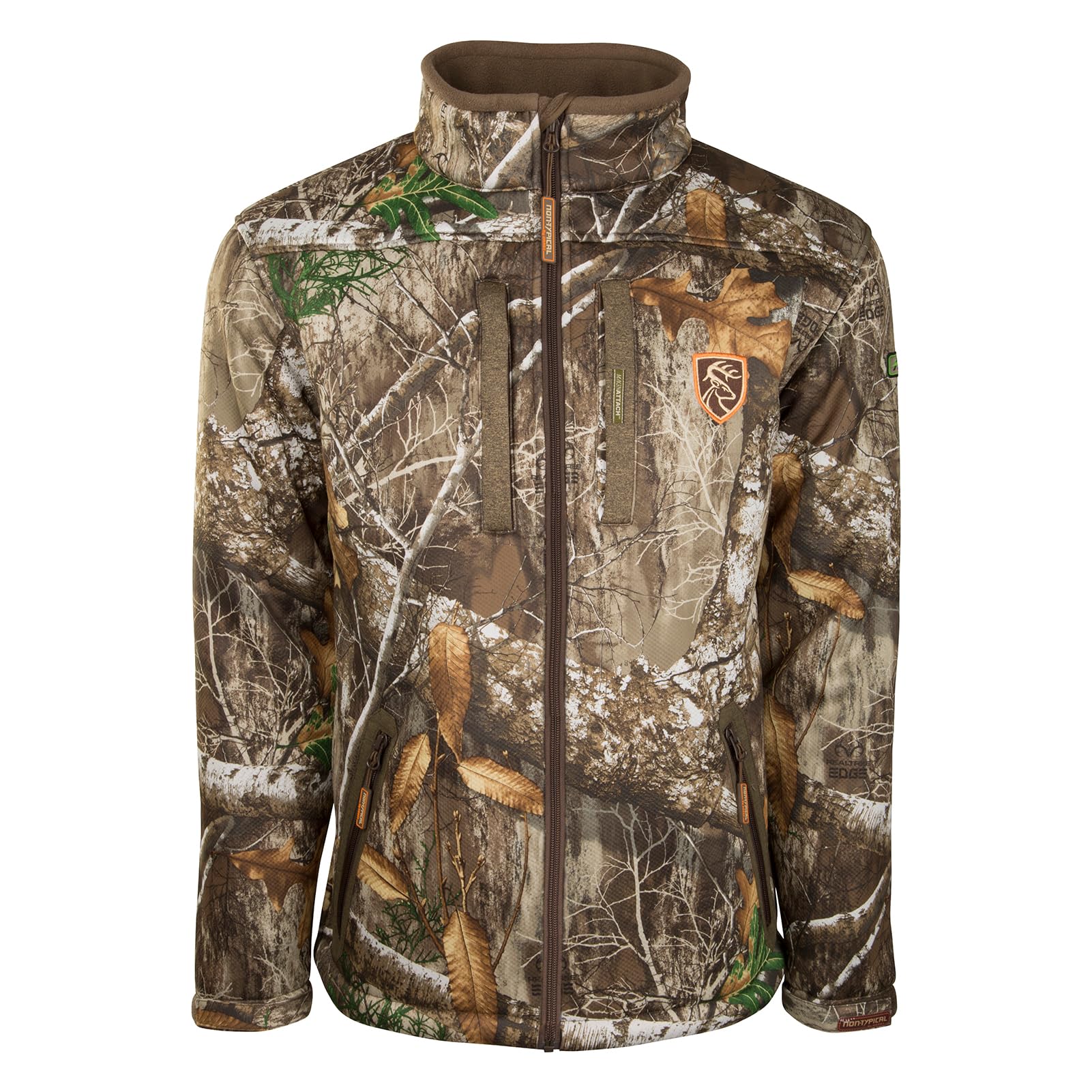 Drake Waterfowl Men's Silencer Full Zip Jacket with Agion, Realtree Edge, Large