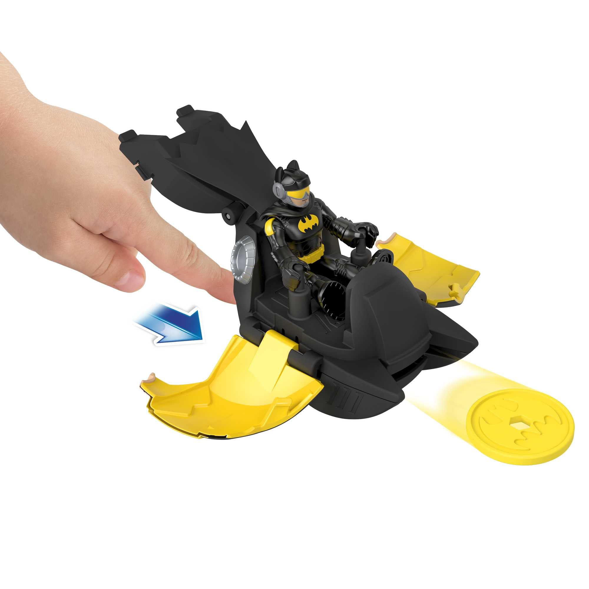 Fisher-Price Imaginext DC Super Friends Batman Toy Head Shifters Batwing & Figure Set for Preschool Pretend Play Kids Ages 3+ Years