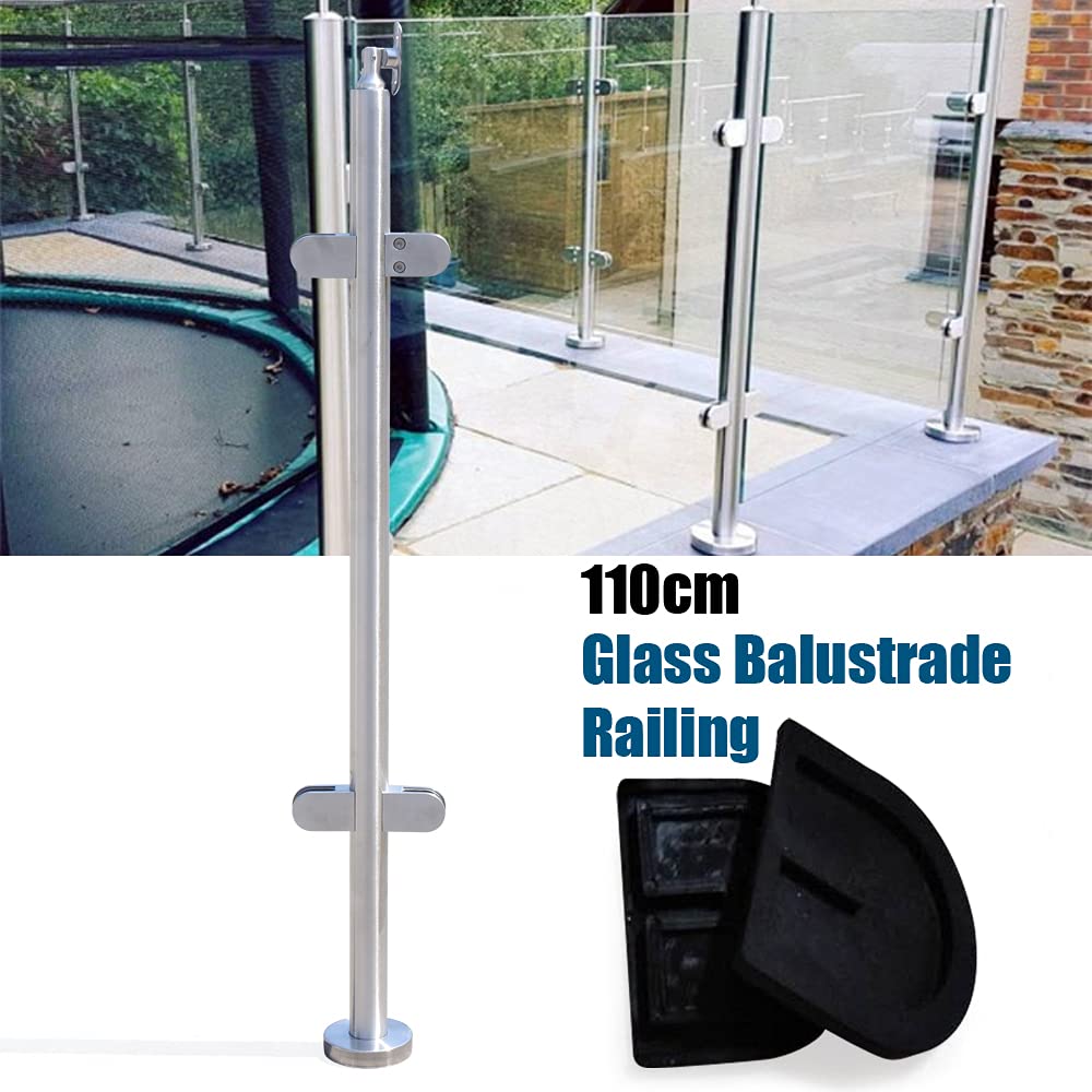 Balustrade Post Balcony Handrail Stairs Railing Posts Guardrail 110cm Height,Used for All Kinds of Indoor Guardrail, Swimming Pool Guardrail