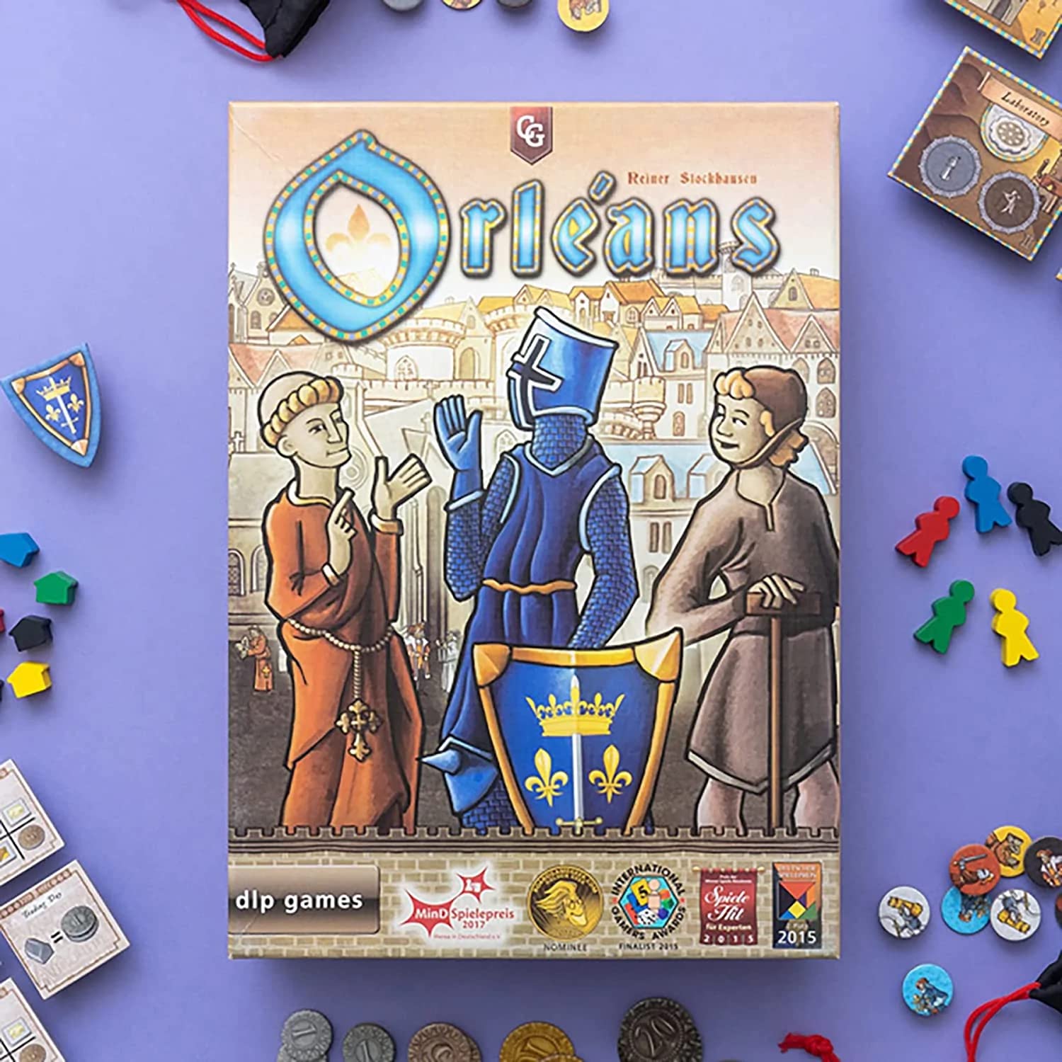 Capstone Games: Orleans, Strategy Board Game, Collect Tokens to Customize Your Strategy, Multiple Paths to Victory, 2 to 5 Players, Ages and 12 Up