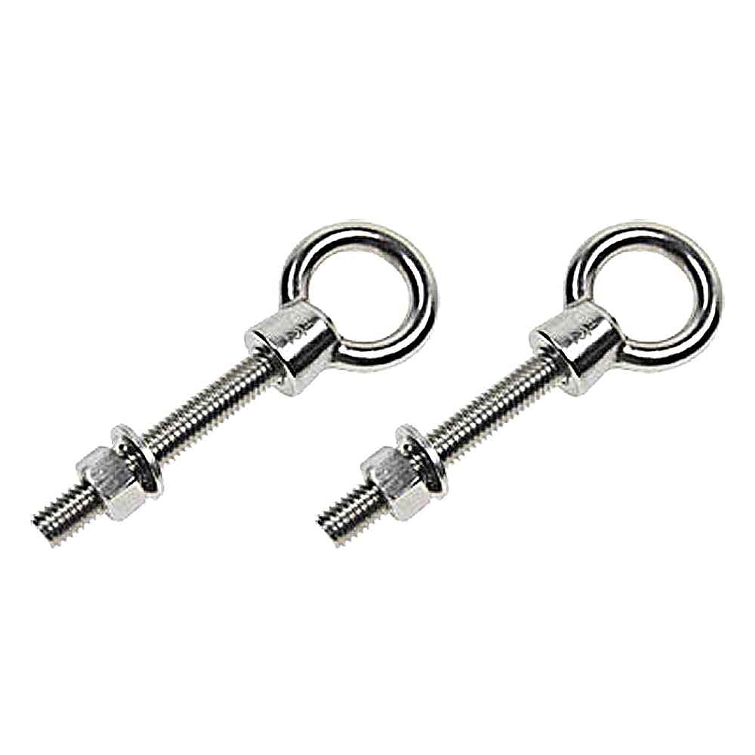 US Cargo Control Shoulder Eye Bolts - Stainless Steel Type 316 - Long - 3/8" x 12" - 2 Pack