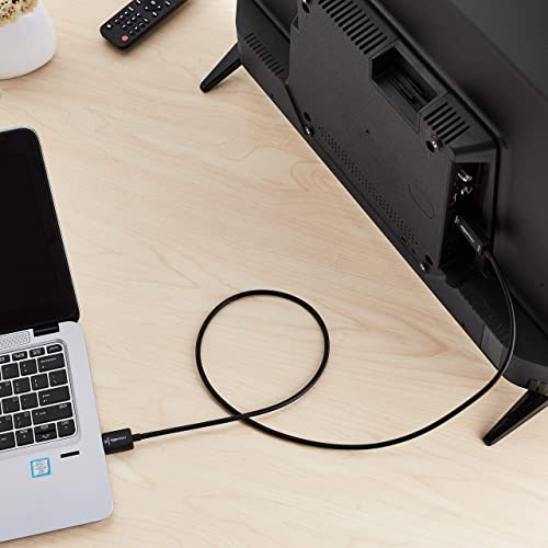 Amazon Basics DisplayPort to HDMI Display Cable, Uni-Directional, 4k@60Hz, 1920x1200, 1080p, Gold-Plated Plugs, 3 Foot, Black