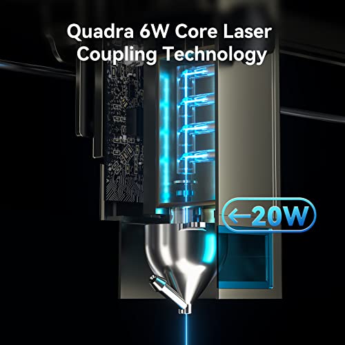 ATOMSTACK S20 PRO Laser Engraver, 130W Laser Engraving Cutting Machine with Air Assist Kits, 20W Output Power 0.08 * 0.1mm Compressed Spot, Laser Cutter and Engraver Machine for Metal Steel