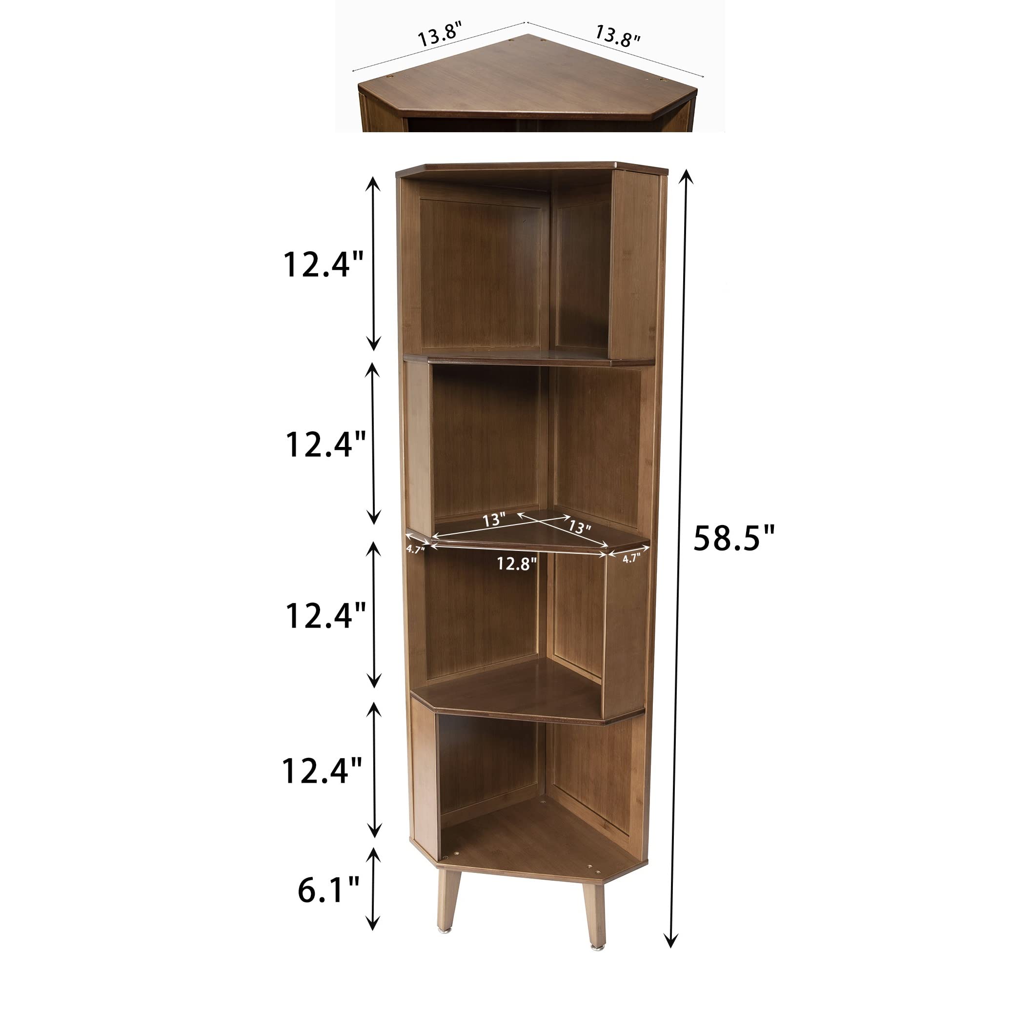 BALANBO Industrial 4-Bookcase Cube Bookshelf for Home Office and Living Room Decoration