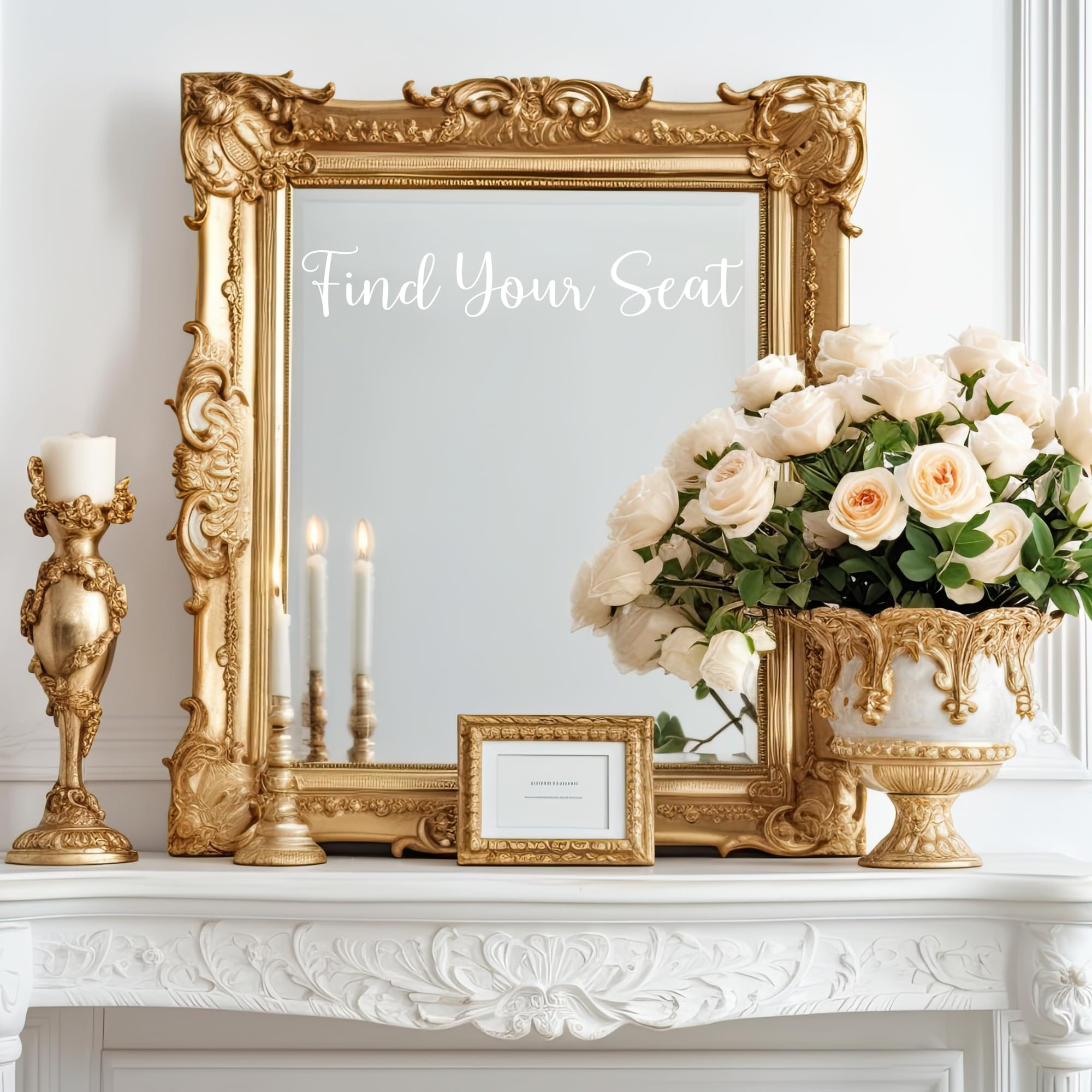 Wedding Seating Chart Decal - Wedding Sign Decor DIY Wedding Decals - Seating Chart Mirror Decal - Wedding Vinyl - Find Your Seat (18" x 3")