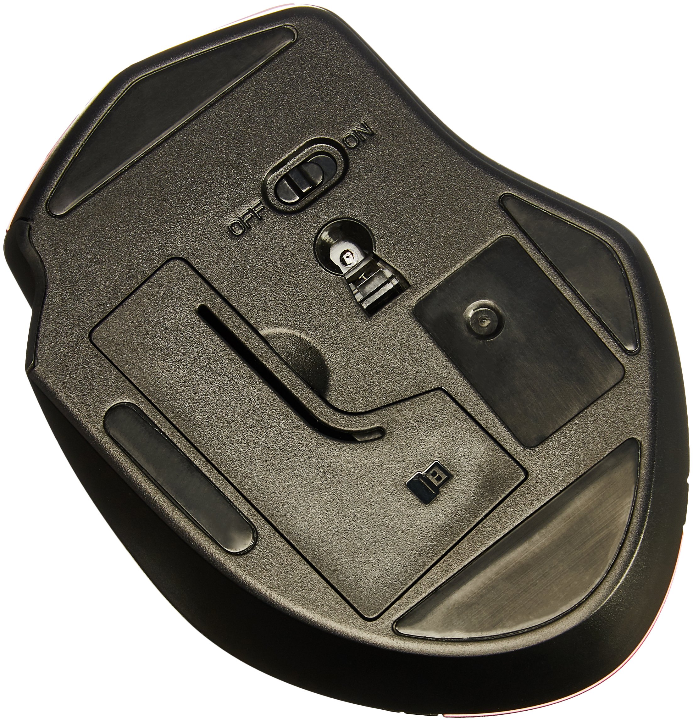 Amazon Basics Ergonomic Wireless PC Mouse,DPI Adjustable (Renewed), Black