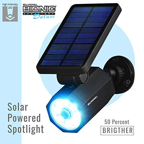 Bell+Howell Bionic Spotlight Deluxe LED Solar Lights, Outdoor with Motion Sensor 50% Brighter, 8 LED Bulbs Waterproof Landscape for Patio Yard Garden Outdoor Lighting As Seen On TV - Set of 4