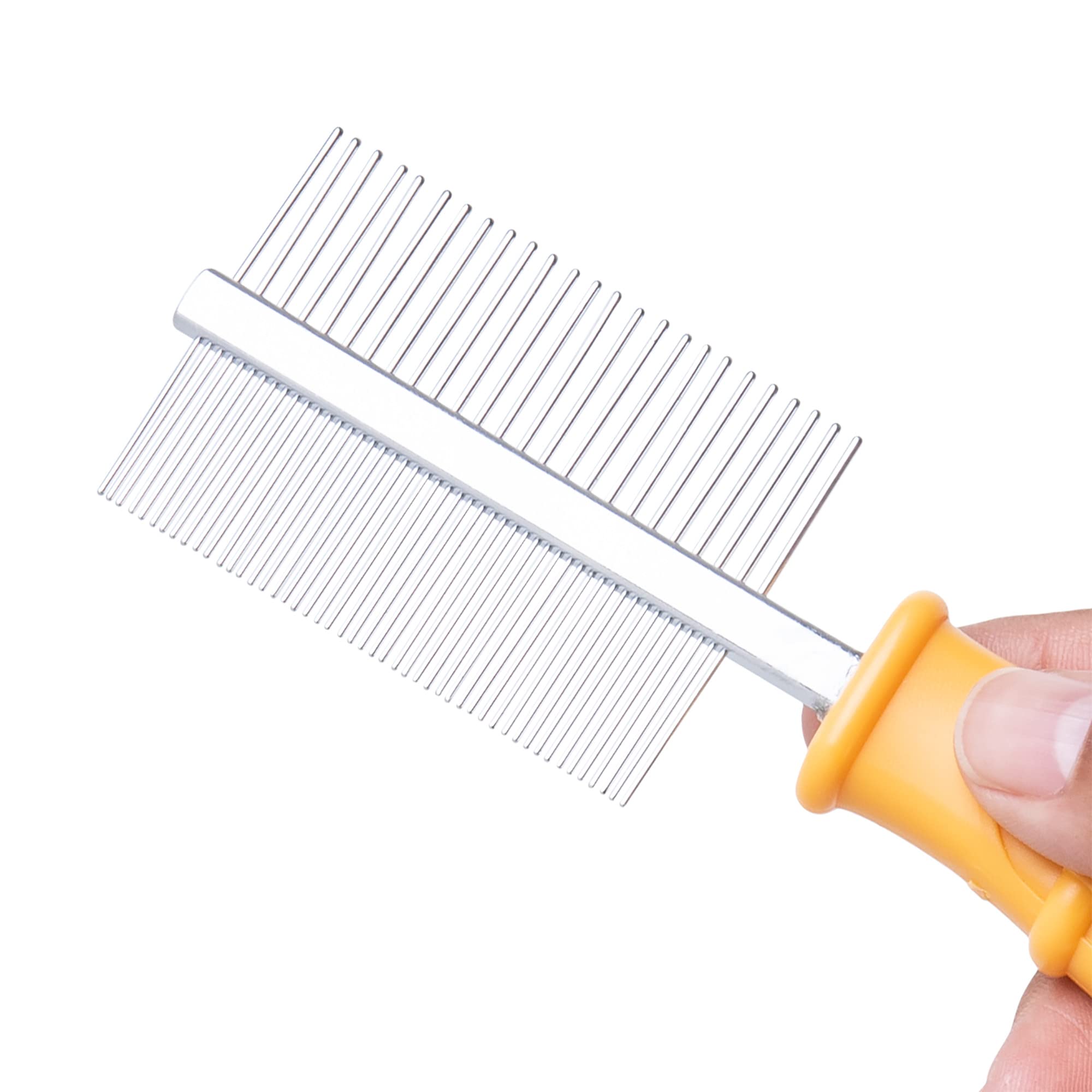 Burt's Bees for Pets Dual Sided Grooming Comb with Handle from Recycled Plastics | 2-in-1 Tool for Pet Grooming and Flea Removal