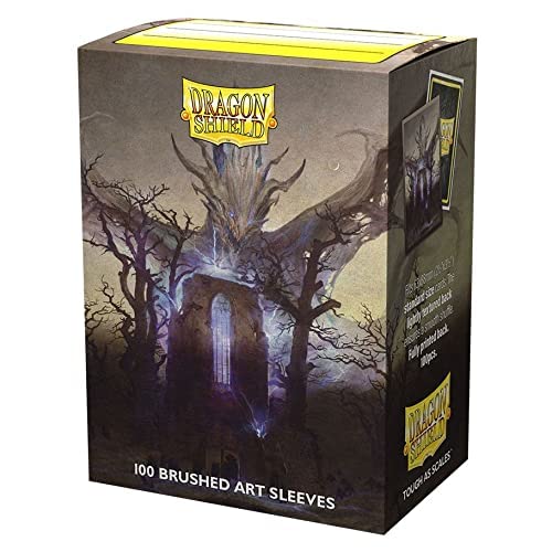 Card Game Dragon Shield Brushed Classic Art Abbey in Oak Wood Standard Size 100 ct Card Sleeves Individual Pack