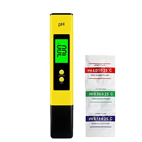 auons PH Meter Digital PH Tester for Water Hydroponics 0.01 High Accuracy Water Quality Tester Pen 0-14 PH Measurement Range for Household Drinking, Pool, Aquarium, Spa