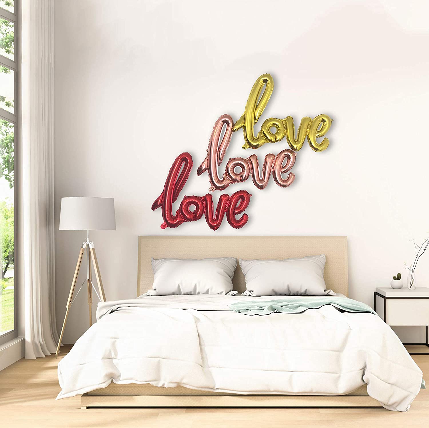 Cafurty 42 Inch Love Balloon Champagne Gold Letter Decorations Valentines Wedding Romantic Balloon Anniversary Decor, Bridal Shower or Birthday – Gold