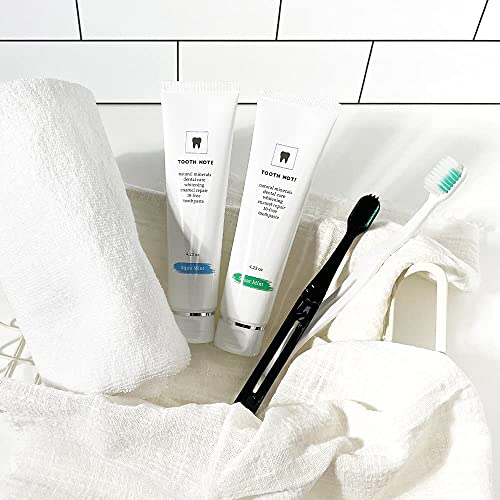 Toothnote Teeth Whitening Fluoride-Free Toothpaste for Sensitive Teeth, Whiten Tooth Enamel, Dry Mouth, Bad Breath, Muddy Taste - Helps Fresh Breath, Natural Oral Care (1 Aqua Mint)