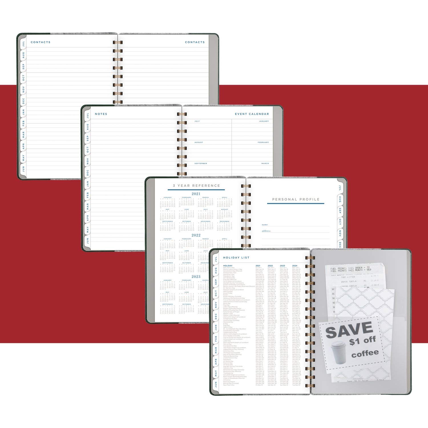 Academic Planner 2021-2022, AT-A-GLANCE Weekly & Monthly Planner, 5-1/2" x 8-1/2", Small, for School, Teacher, Student, Signature Collection, Gray Felt (YP200A25)