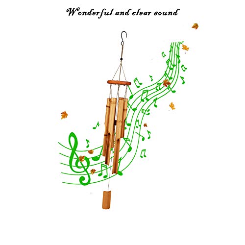 Bamboo Wind Chimes-30'' Wooden Wind Chimes for Outdoor & Indoor,Garden, Yark,Patio and Home Décor (30inch)