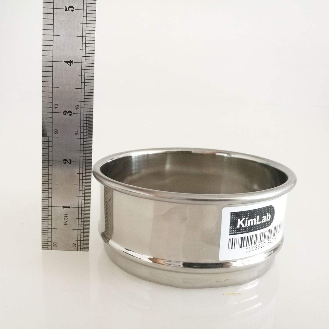 KimLab SS10 Φ10cm Test Sieve Catch Pan and Lid
