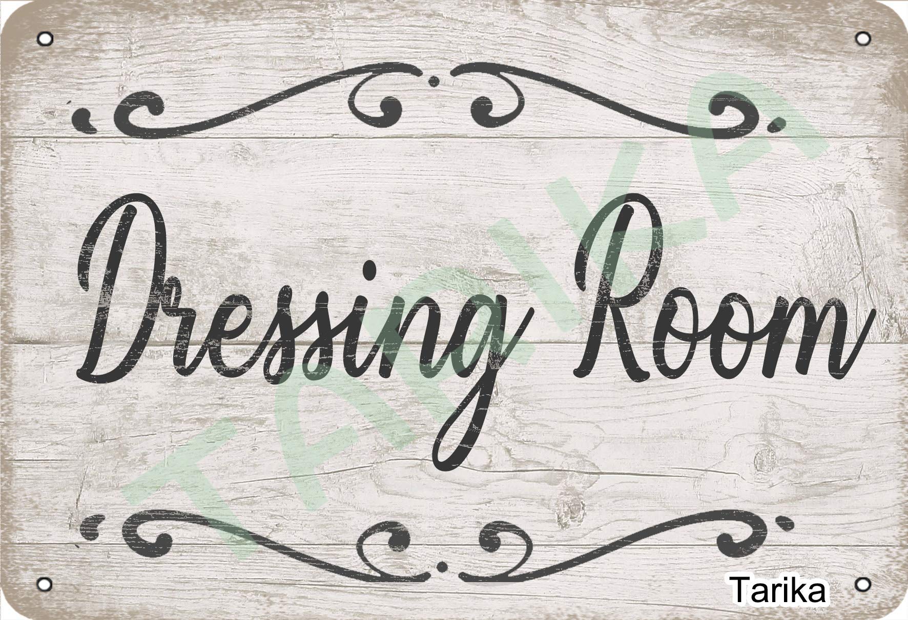 Dressing Room Sign Retro Look Metal 8X12 Inch Decoration Painting Sign for Home Kitchen Bathroom Farm Garden Garage Inspirational Quotes Wall Decor