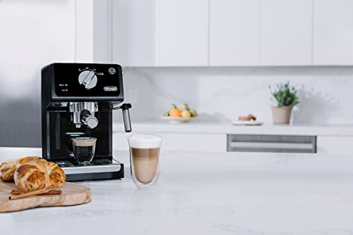 De'Longhi ECP3120 15 Bar Espresso Machine with Advanced Cappuccino System, 9.6 x 7.2 x 11.9 inches, Black/Stainless Steel