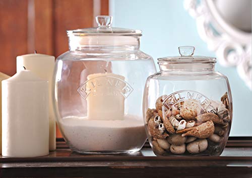 Kilner Glassware Universal Storage Jar, Durable Multi-Purpose Glass Container with Airtight Push-top Lid, 135-Fluid Ounces