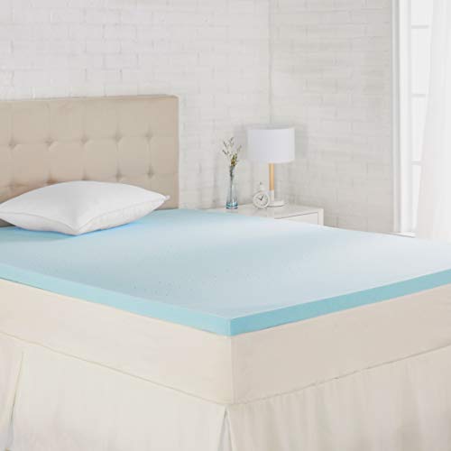 Amazon Basics Cooling Gel-Infused Memory Foam Mattress Topper - Ventilated for Airflow, CertiPUR-US Certified Foam, 2-Inch - Full