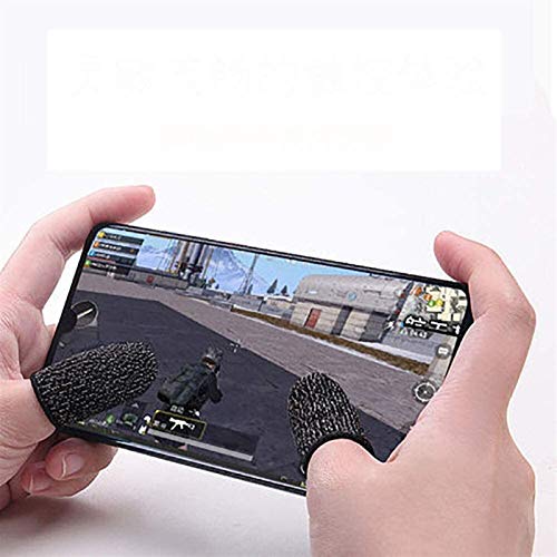 XJXJ 10pcs Anti-sweat Finger Set Game Finger Set Half Finger Set Touch Screen Game Anti-hand Sweat Ultra-thin Non-slip Gloves compression gloves for men (Color : Black gold wire)