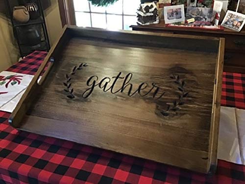 Beautiful Handrcrafted Farmhouse Style Carved Engraved Wooden Stovetop Cover Noodle Board with Optional Personalization