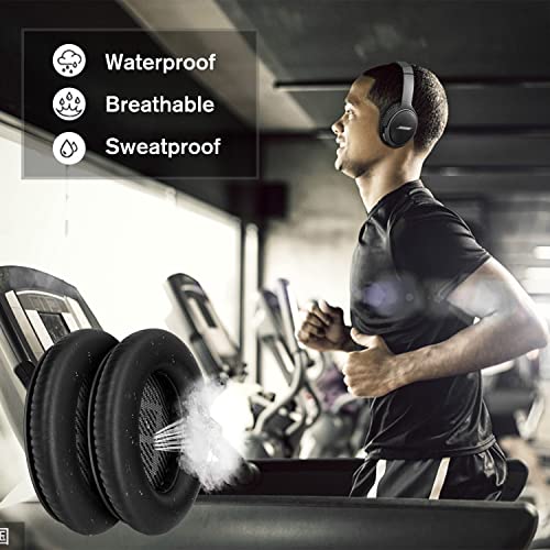 BINGLE Upgraded QC35 Replacement Ear Pads for Bose & Sound Insulation Bose Quietcomfort 35 ii Replacement Earpads, Added Thickness QC35 Replacement Pads with Soft Leather, Memory Foam Black