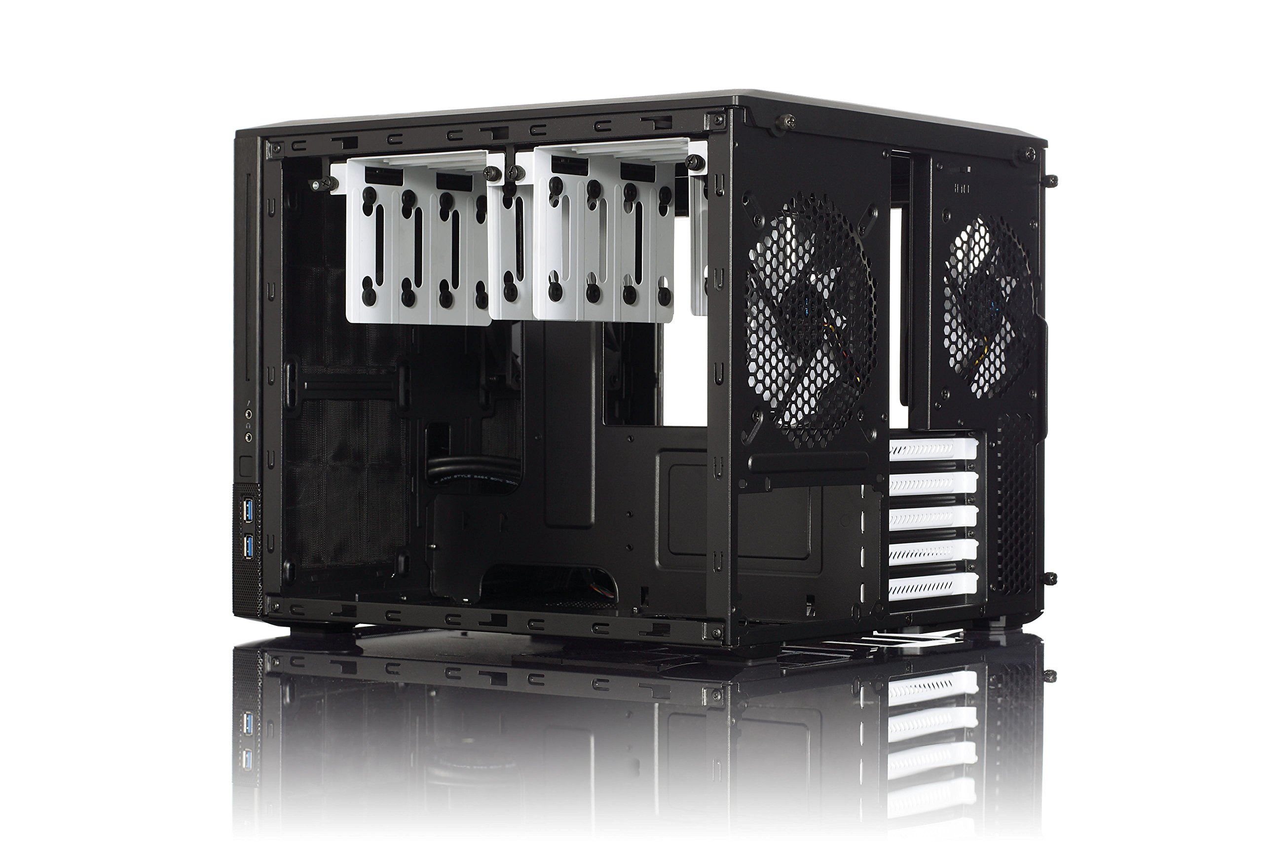 Fractal Design Node 804 No Power Supply MicroATX Cube Case FD-CA-NODE-804-BL, Black