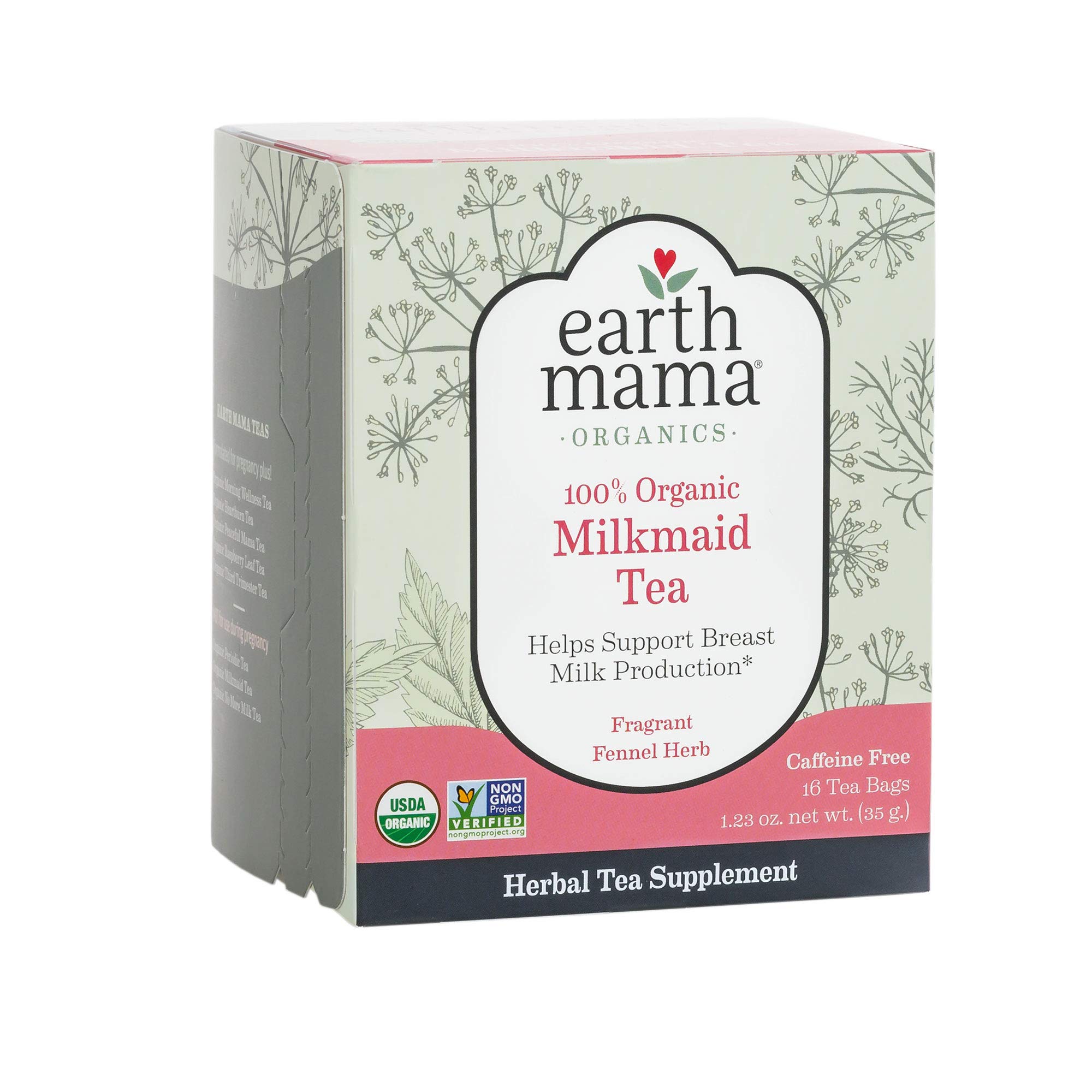Earth Mama Organic Milkmaid Tea Bags for Breastfeeding Mothers, 16-Count