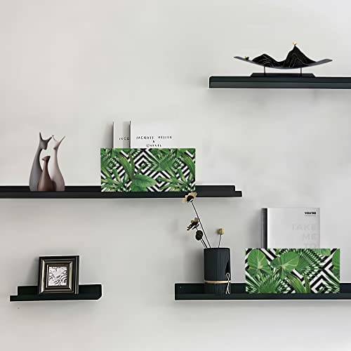 Exotic Jungle Palm Leaves Storage Basket Felt Storage Bin Collapsible Storage Box Shelves Cloth Baskets Organizer for Kids Bedroom Magazine