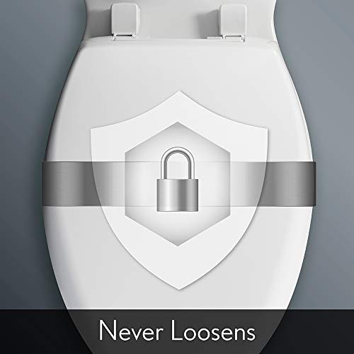 BEMIS 790TDGSL 000 Heavy Duty Closed Front Plastic Toilet Seat with Cover will Slow Close, Never Loosen & Reduce Call-backs, ROUND, Plastic, White