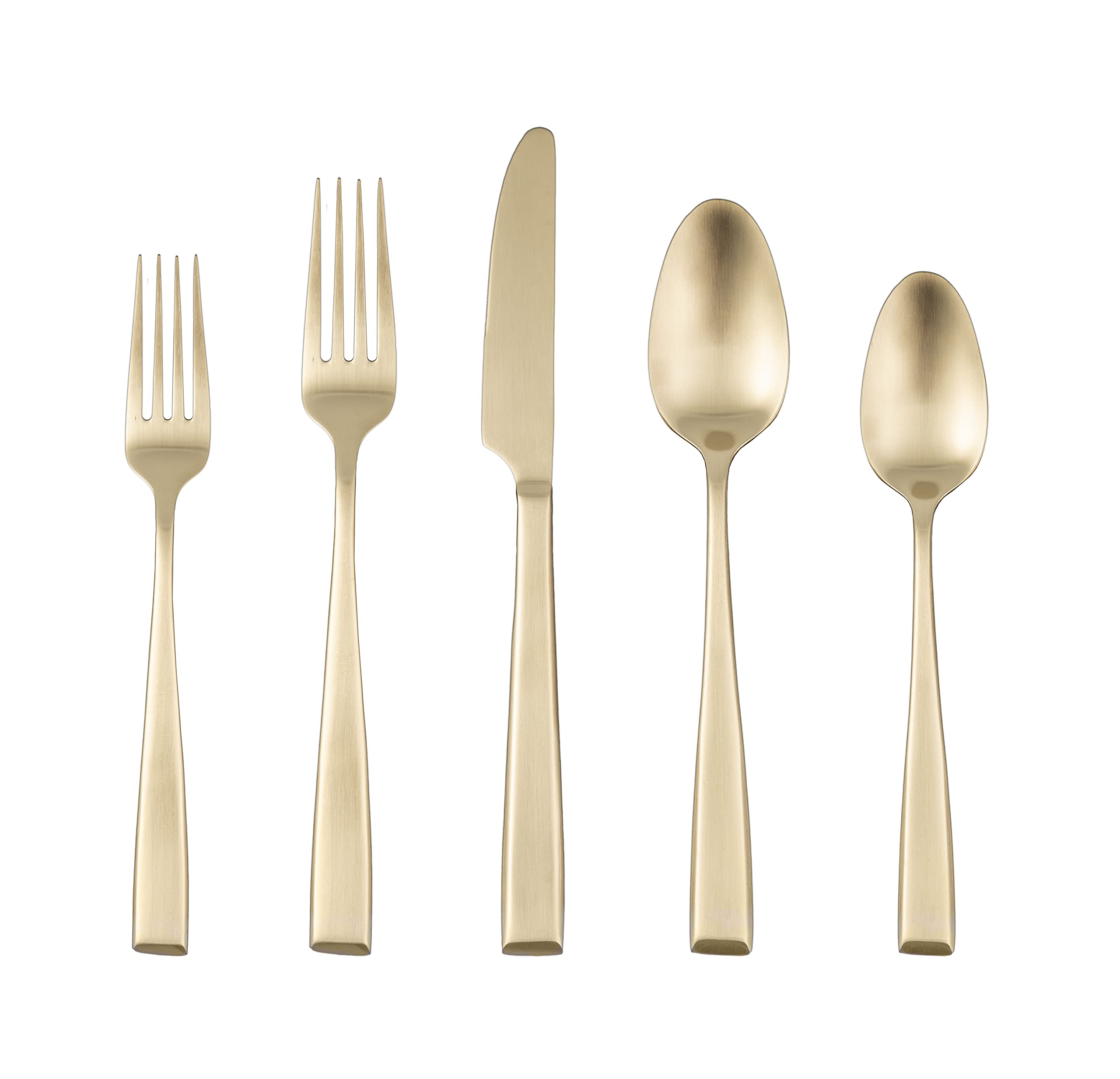 CAMBRIDGE Silversmiths Samira Champagne Satin 20-Piece Flatware Set, Service for 4