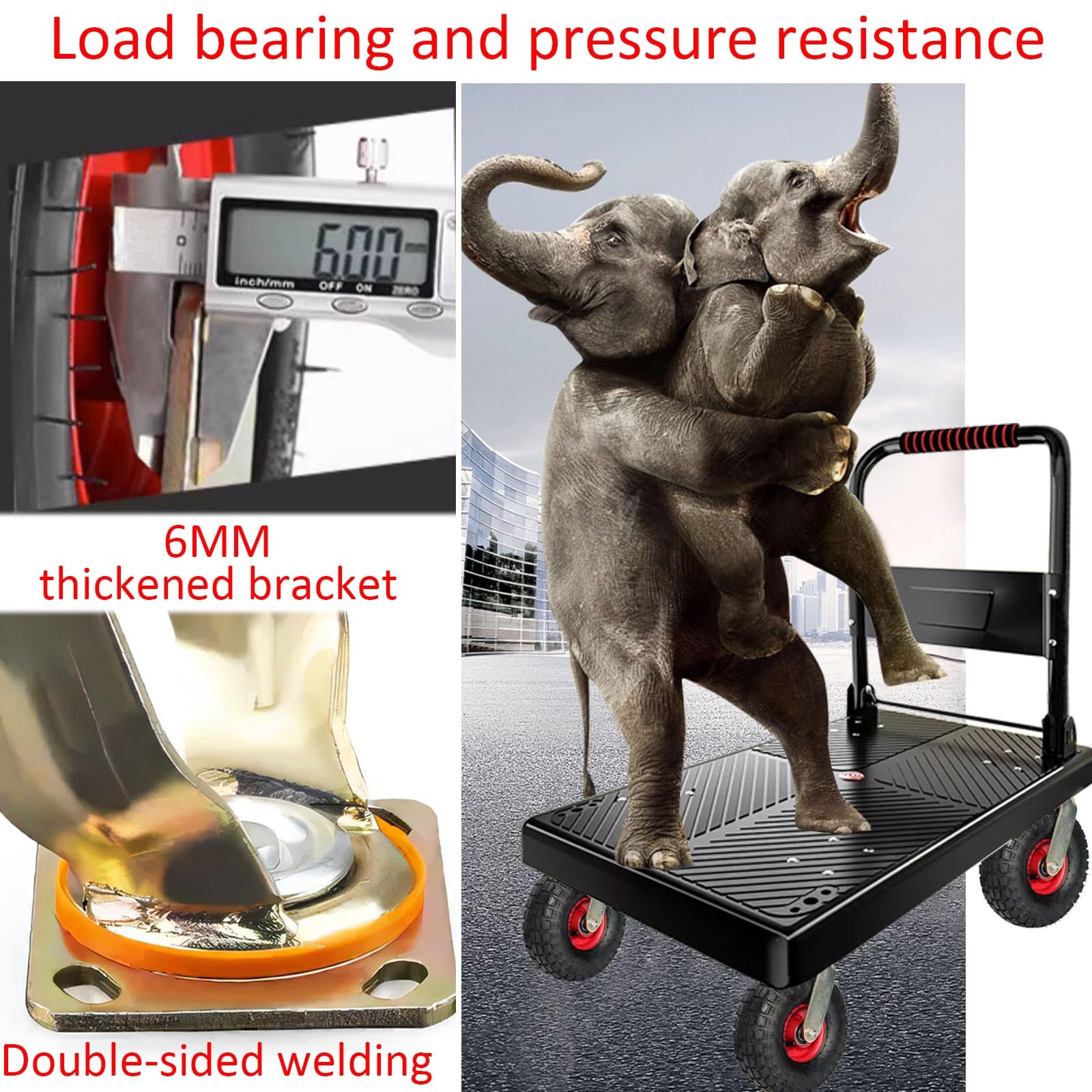 8/10-Inch Pneumatic Fixed Caster Wheel No Noise Swivel Castors with Brakes, 4pcs Wear-Resistant Replacement Foot Wheel, for Trolley Carts Furniture Dolly Workben
