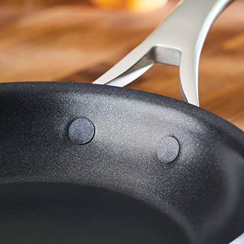 Anolon Nouvelle Copper Hard Anodized Nonstick Wok/Stir Fry Pan/Wok Pan - 12 Inch, Onyx Black