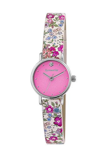 Accessorize Women's Quartz Watch with Pink Dial Analogue Display and Multicolour PU Strap AZ2020