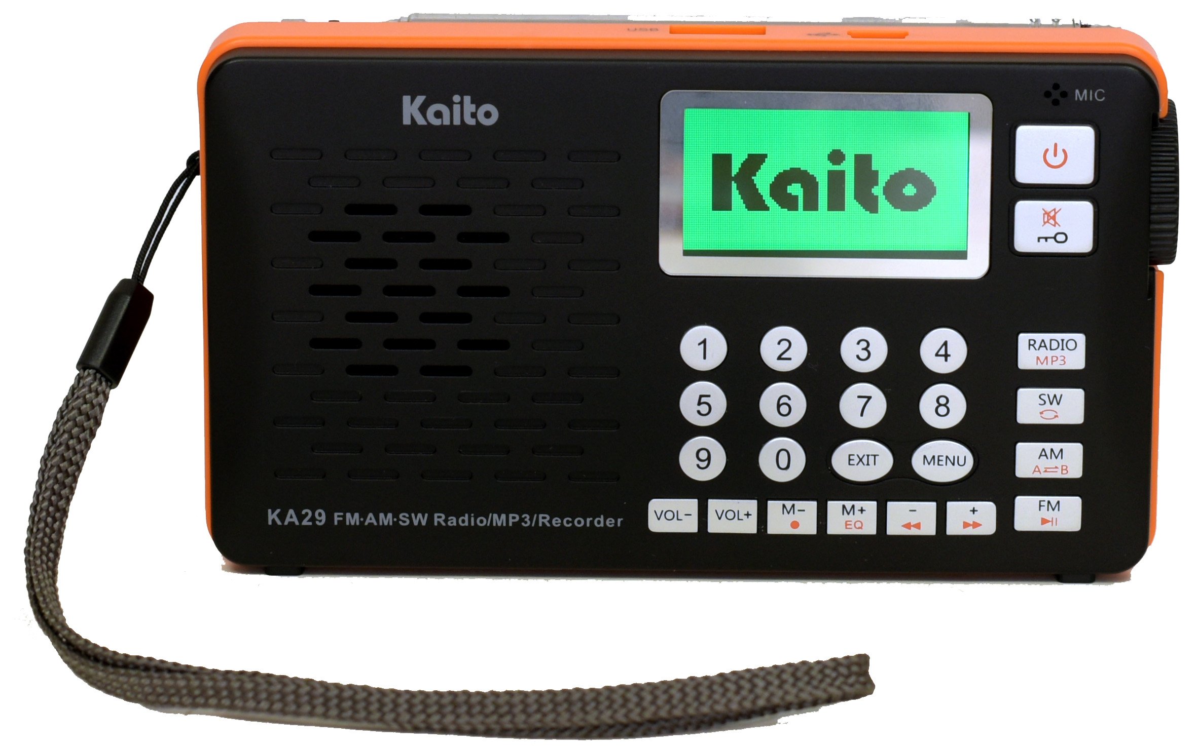 Kaito KA29 All in one World Receiver, with Recorder, AM FM SW Radio and MP3 Player(Black)