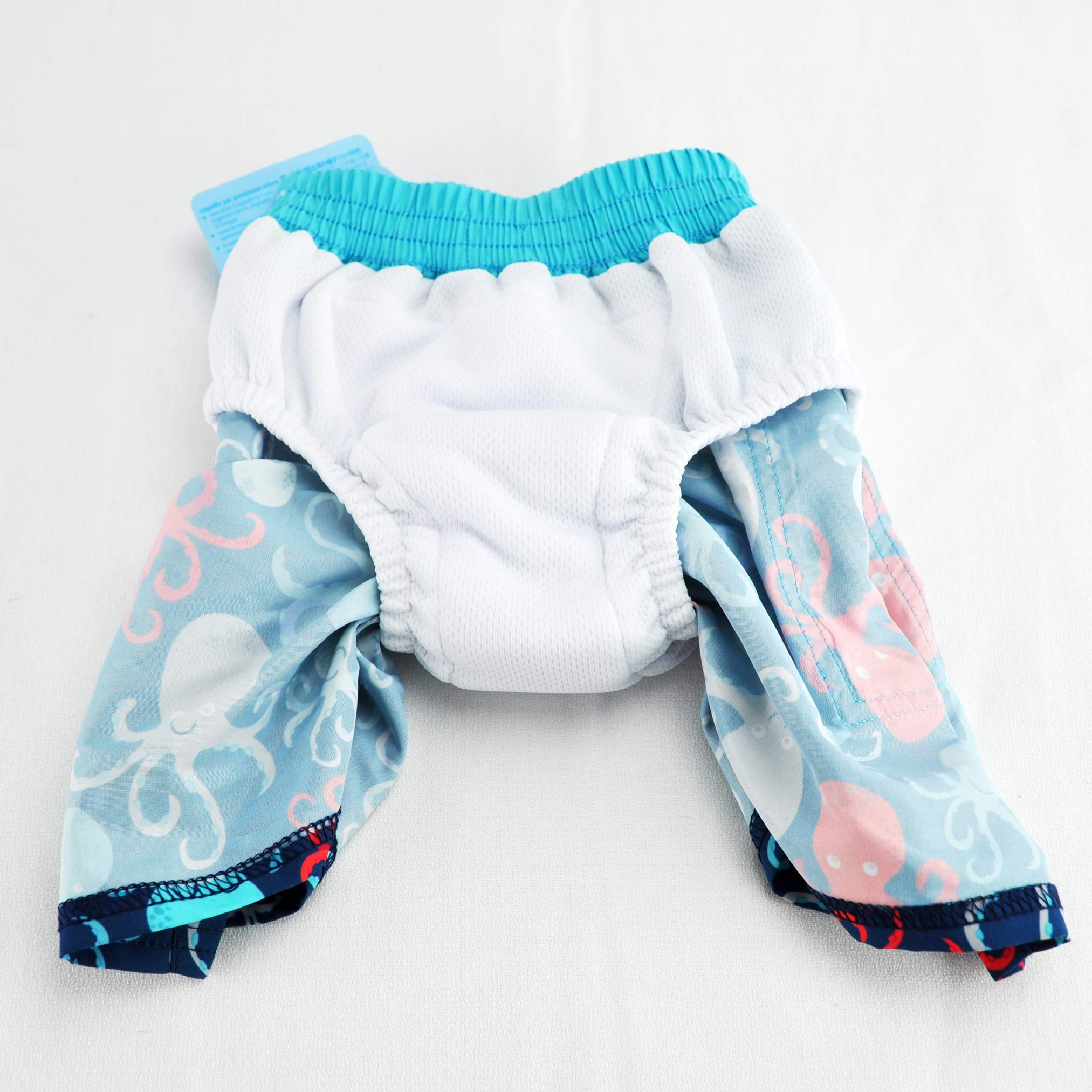 i play. by green sprouts baby-boys Trunks with Built-in Reusable Swim Diaper,Royal Blue Turtle Journey,18 mo