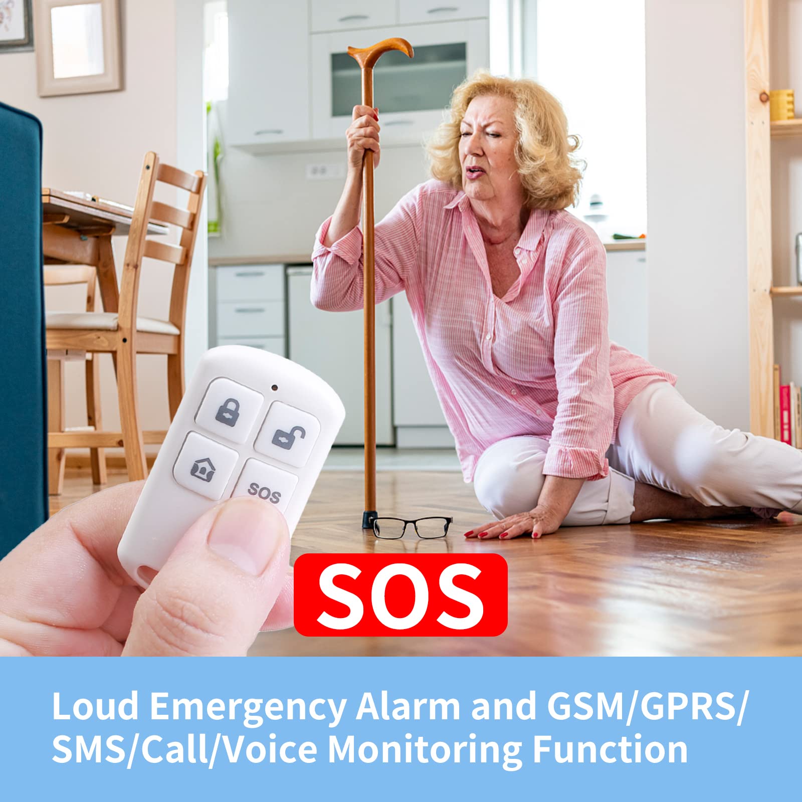 Burglar Alarm System for Home, DIY 4G WiFi Wireless Security Alarm Kit with GSM and Free APP