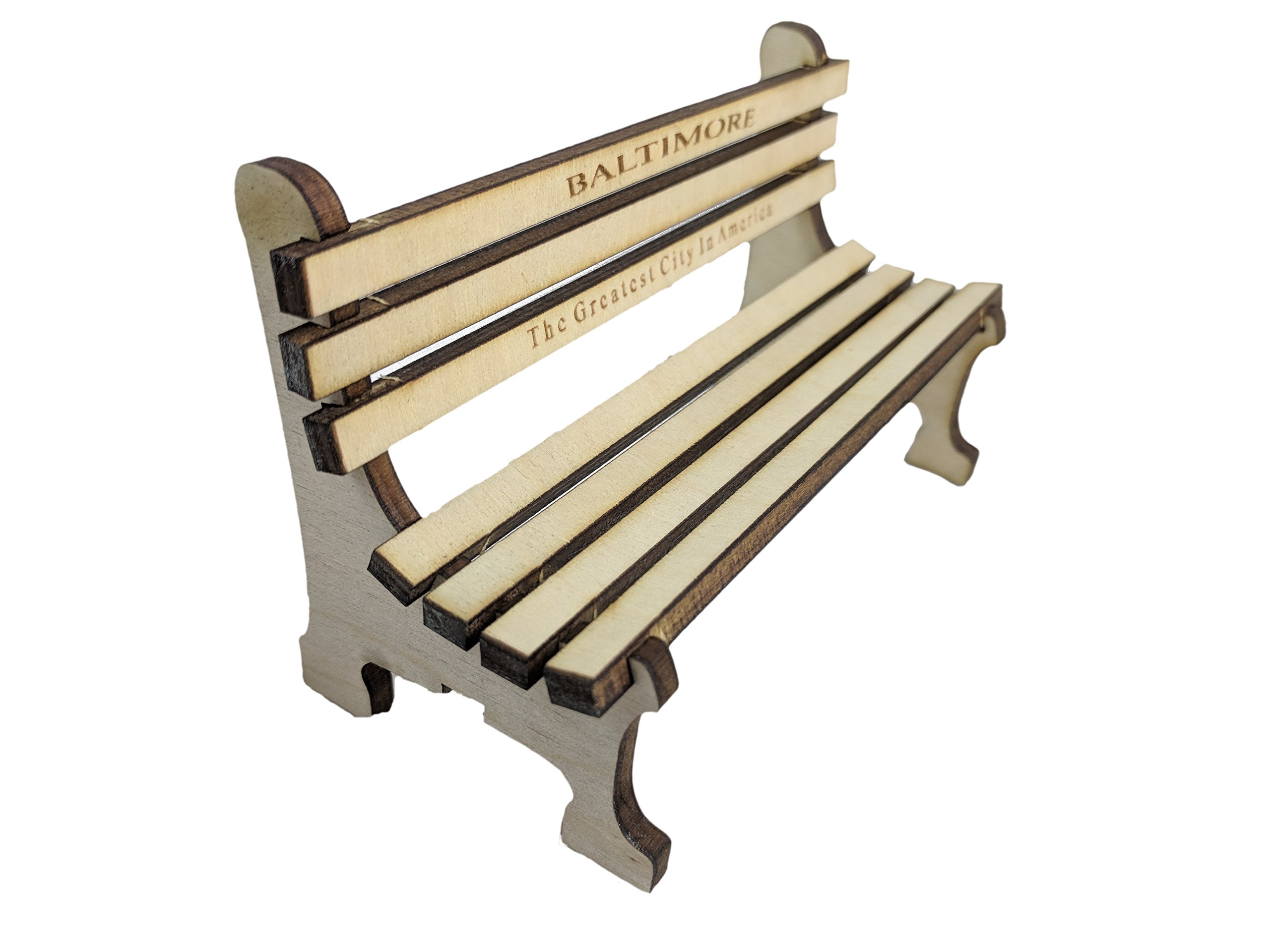 Baltimore Bench Kit Miniature Replica Wood Craft Desk Display